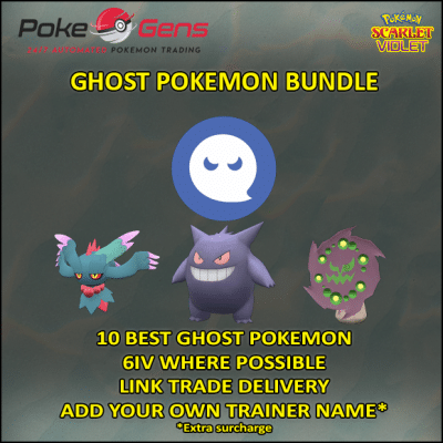Ghost Pokemon Bundle – Pokemon Scarlet & Violet (10 Pokemon) – PokeGens